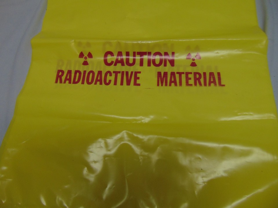 (3) Vintage Yellow Caution Radioactive Waste Material disposal bags 26 ...
