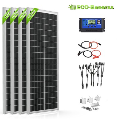 100W 200W 300W Watt Mono Solar Panel kit 12V RV Caravan Power Home Off ...