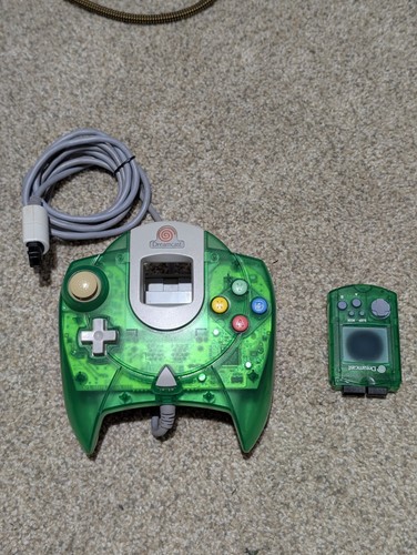 Translucent Green Sega Dreamcast Controller with Matching VMU | eBay