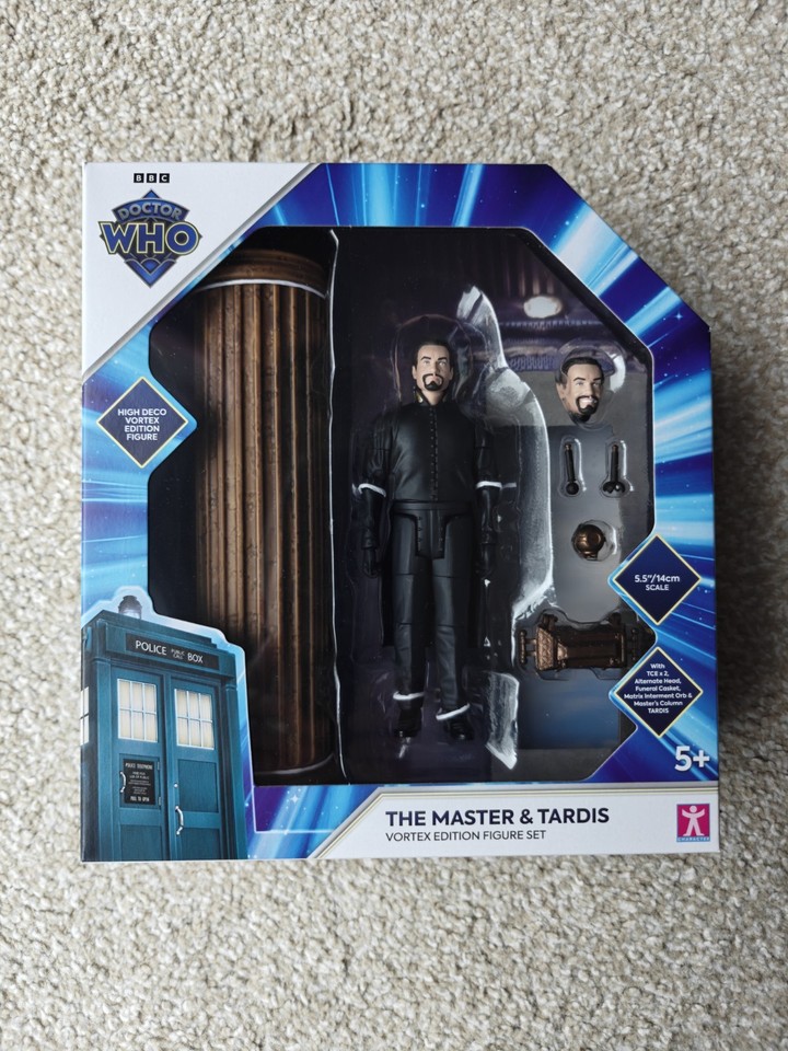 doctor who master & tardis vortex edition figure set anthony ainley ...