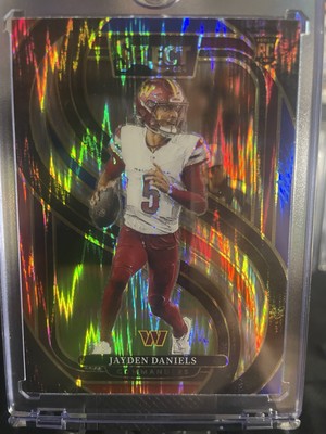 2024 Panini Select - Jayden Daniels #112 Premier Level Red/Blue Shock ...