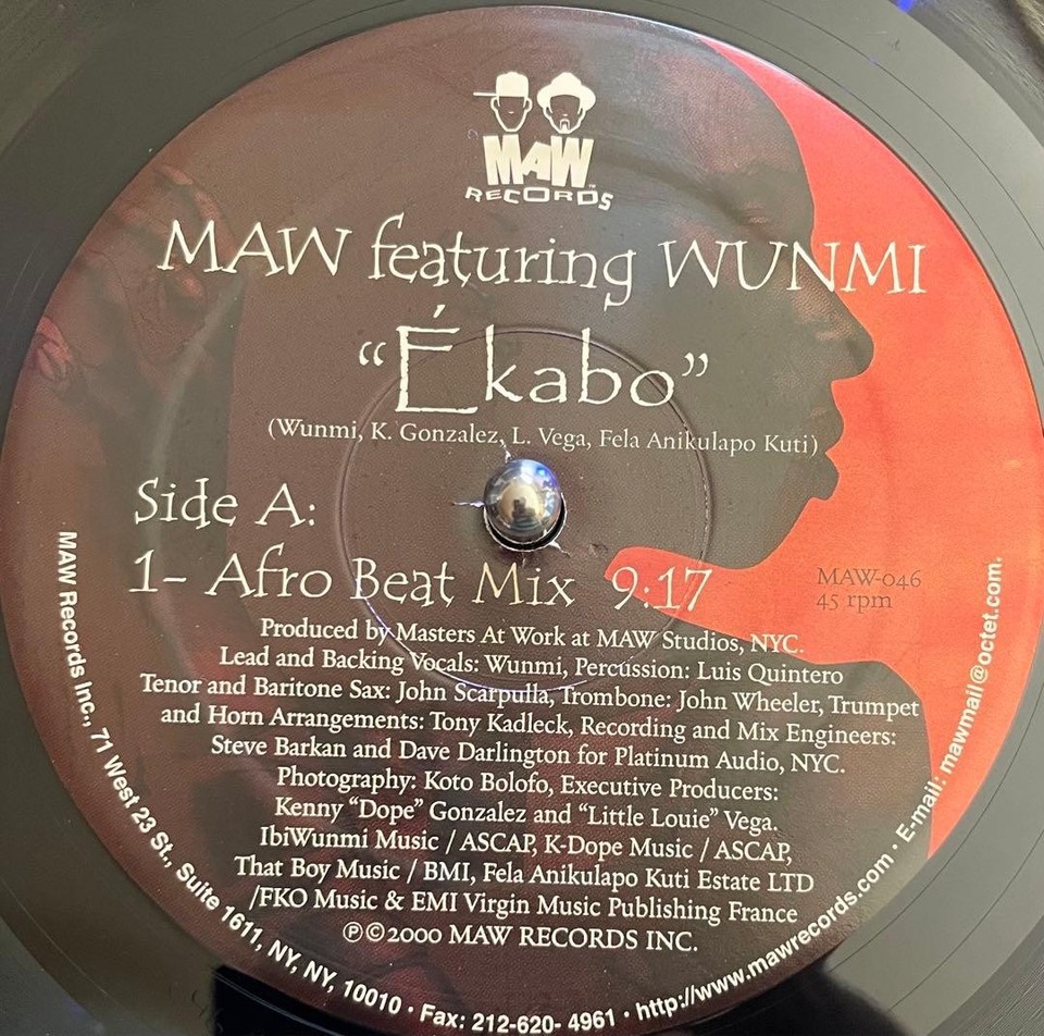 MAW feat. Wunmi Ekabo 12" Afro House Vinyl Excellent Condition | eBay