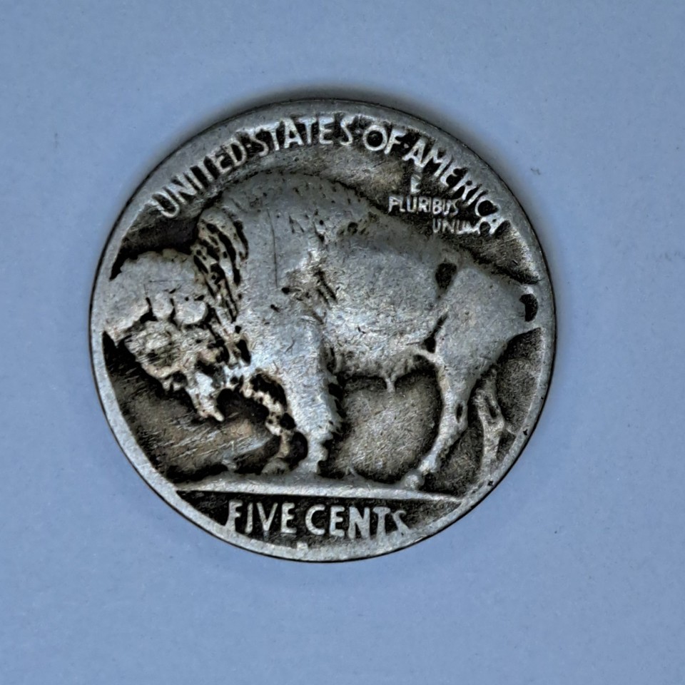 1927-S Buffalo Indian Head Nickel 5C Coin Circulated Free Shipping # ...