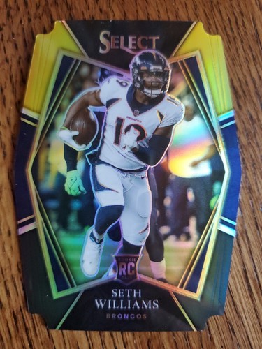 2021 Select Premier Seth Williams Black and Gold Die Cut Broncos RC ...
