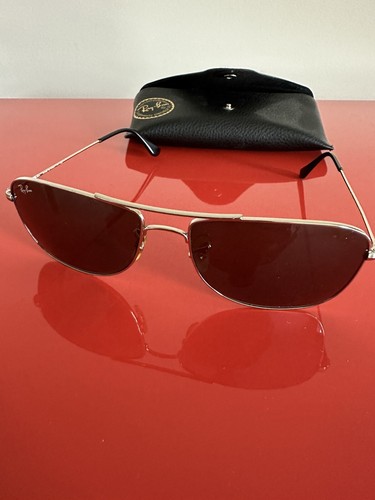 Ray-Ban RB 3477 Aviator Sunglasses Silver Frame, Black Lens Pre-Owned ...