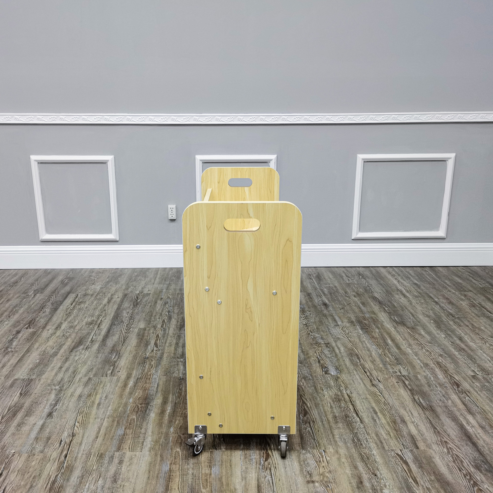 Wood (MDF) Book Cart Library Pew Cart Binder Rack Rolling Storage Cart ...