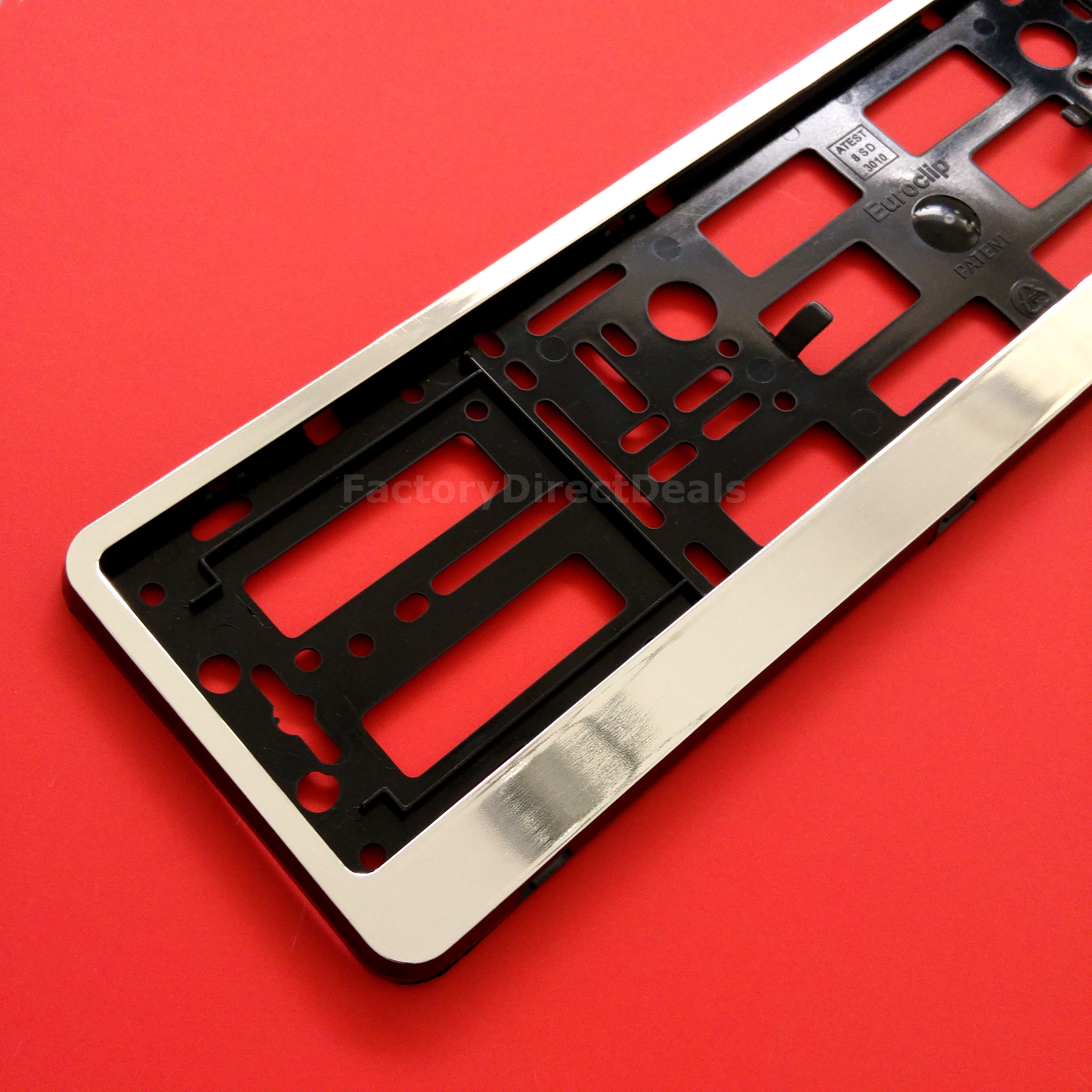 1x Chrome Number Plate Surrounds Holders Frame For Cars Caravans Van ...