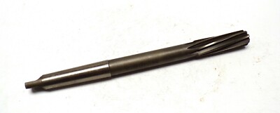 TAPERED SHANK SPIRAL FLUTE REAMER, M2, .7500", 8 FLUTE , 9-1/2" OAL MT ...