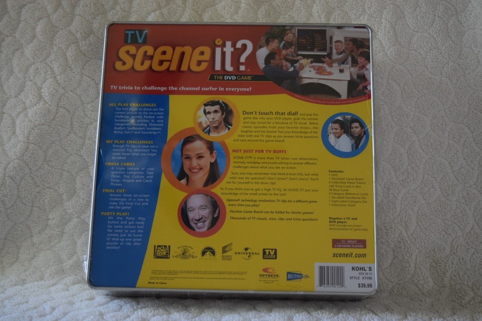 New Kohl's Screenlife TV Scene It? DVD Board Game in Tin 2006 ...