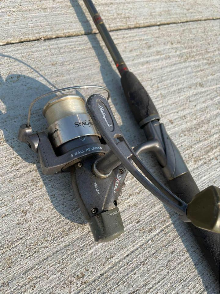 Shakespeare Synergy Rod & Reel Cast Spinning Fishing Reel Pole | eBay