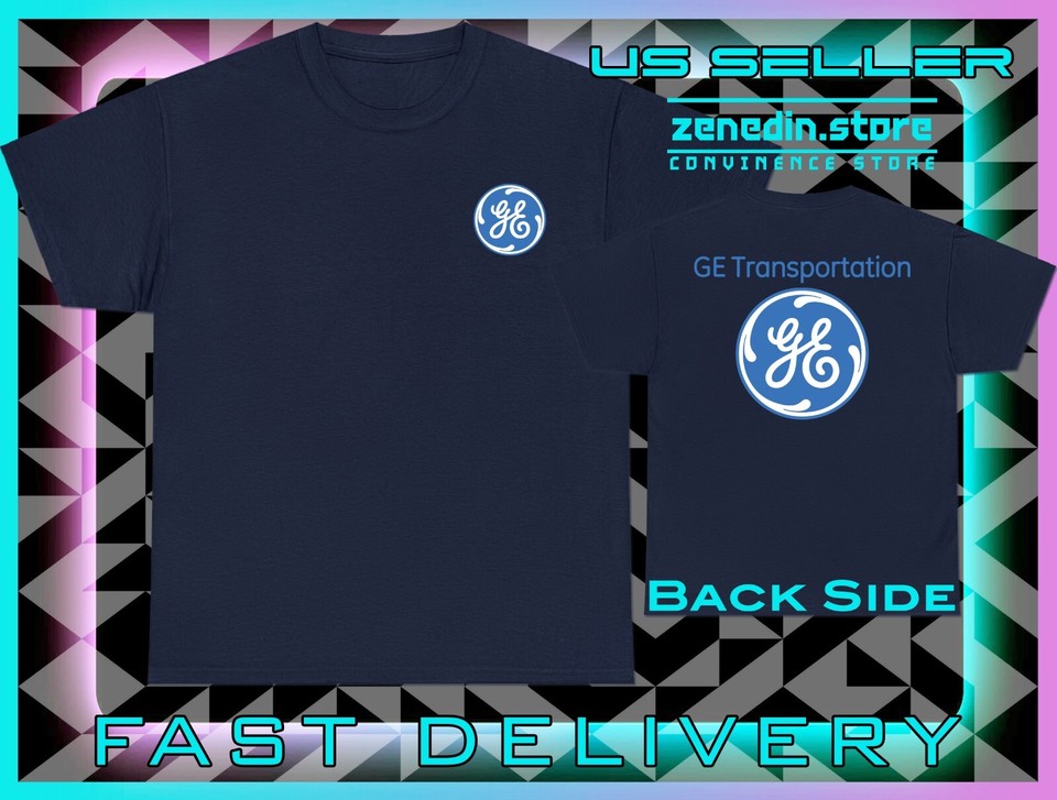 GE Electric transportation Logo Men's T-Shirt American Two Side Print T ...