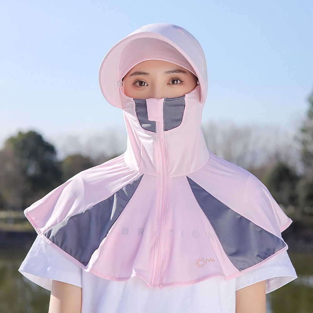 UV Protection Ice Silk Cloak Breathable Neck Flap Cap Sun Protection ...