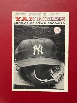Vintage 1969 New York Yankees Scorecard and Official Program (VG ...