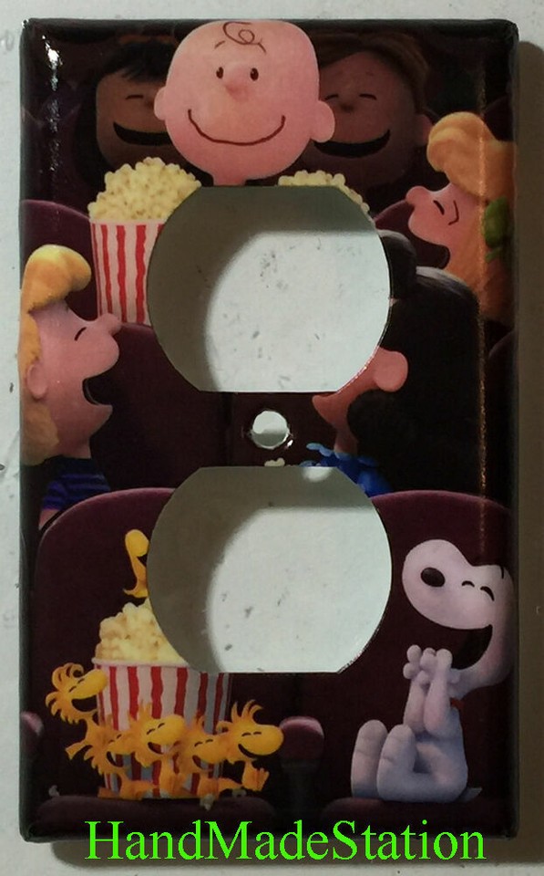 Peanuts Snoopy friends movie theater Light Switch Power Outlet wall ...