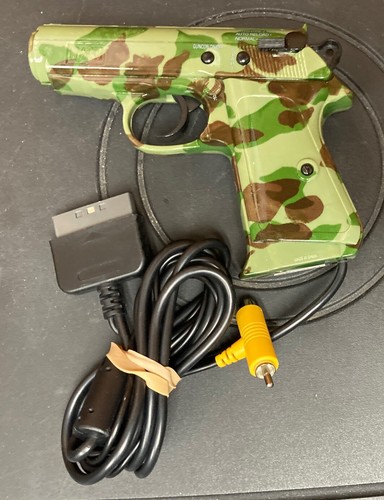 Naki Golden Bullet Light Gun Camo (Sony PlayStation 1) PS1 Used Nice ...