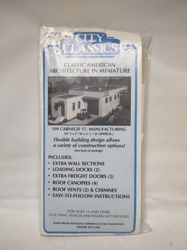 City Classics HO Scale Carnegie St. Building (109) New | eBay