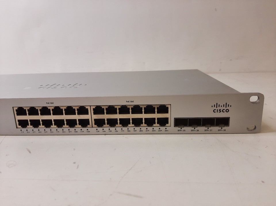 Meraki MS-225 24 Port Gigabit Switch 4x SFP+ MS-225-24P-HW Unclaimed | eBay