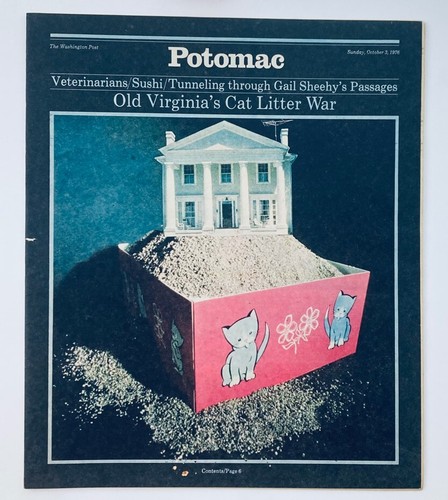 VTG Washington Post Potomac Magazine October 3 1976 Cat Litter War No ...