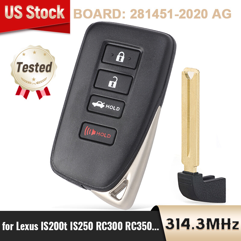 Smart Key for Lexus IS200t IS250 RC300 RC350 Remote Fob HYQ14FBA 281451 ...