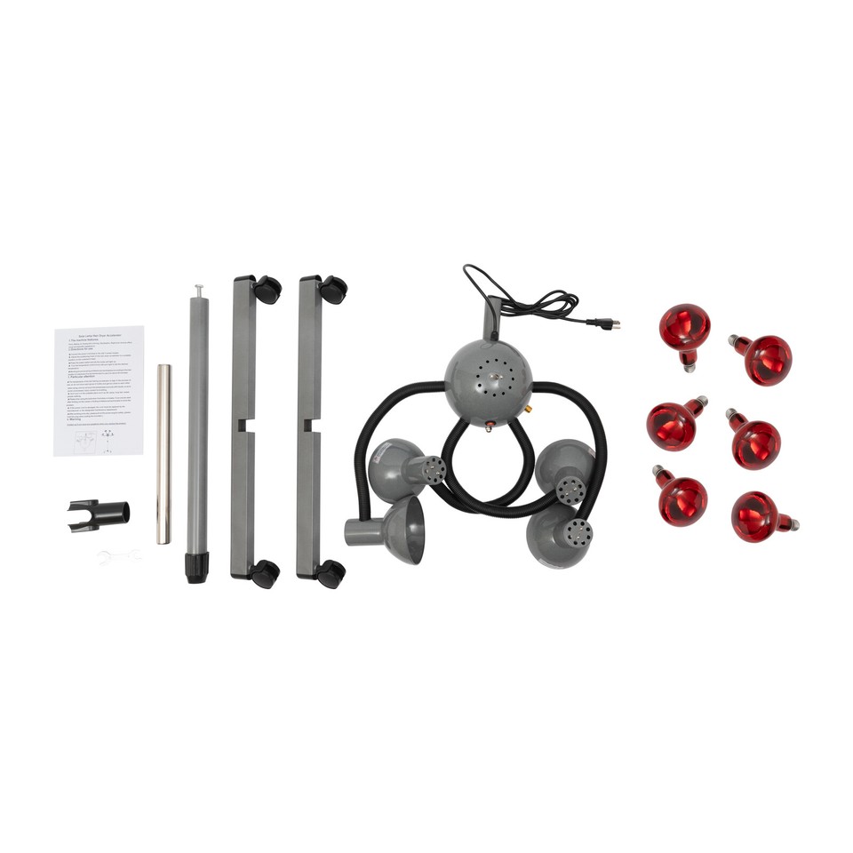 New 5 Heads Professional Infrared Hair Dryer Hair Color Processor Red ...