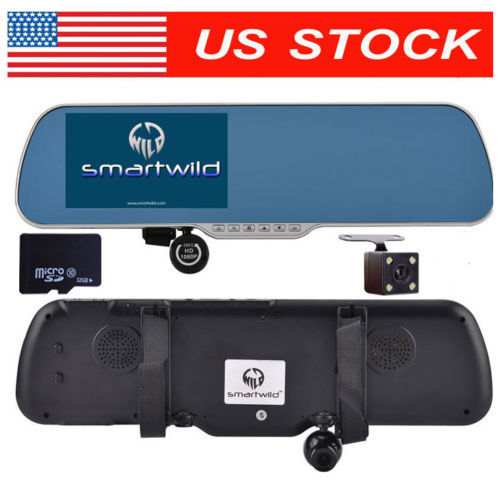 1080p Rear View Mirror Camera 12mp Car Recorder Dash Cam DVR Smartwild ...