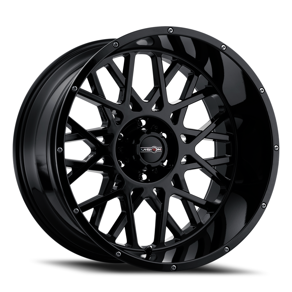 Set+4+22%22+Vision+off+Road+412+Rocker+22x10+Gloss+Black+8x6.5+Wheels+ ...