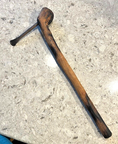Primitive African Tribal War Axe, Wood Handle, Iron Blade, Rhodesian | eBay