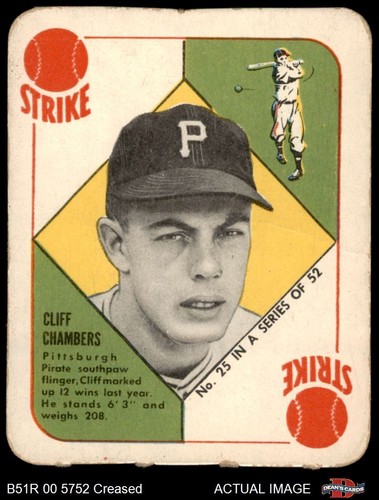 1951 Topps Red Back #25 Cliff Chambers Pirates 3 - VG | eBay