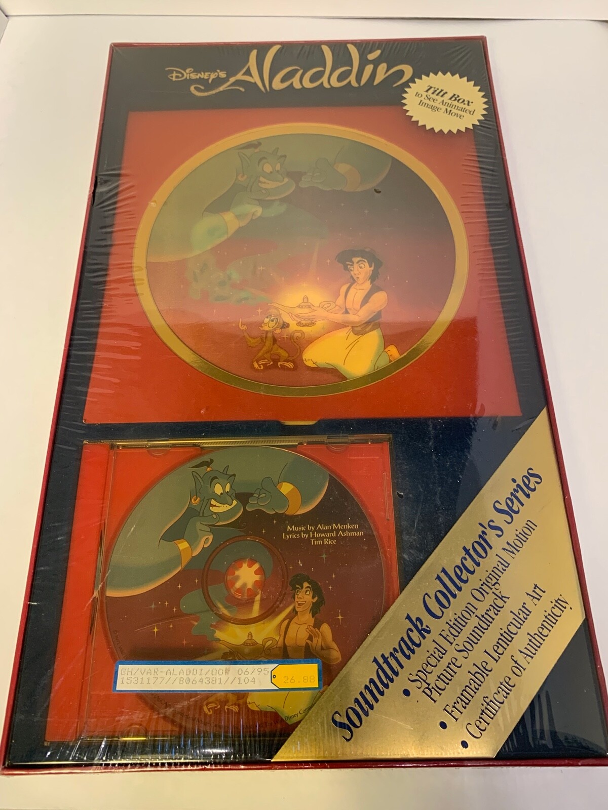1992 Disney Aladdin Soundtrack CD Collector's Series Lenticular Art ...