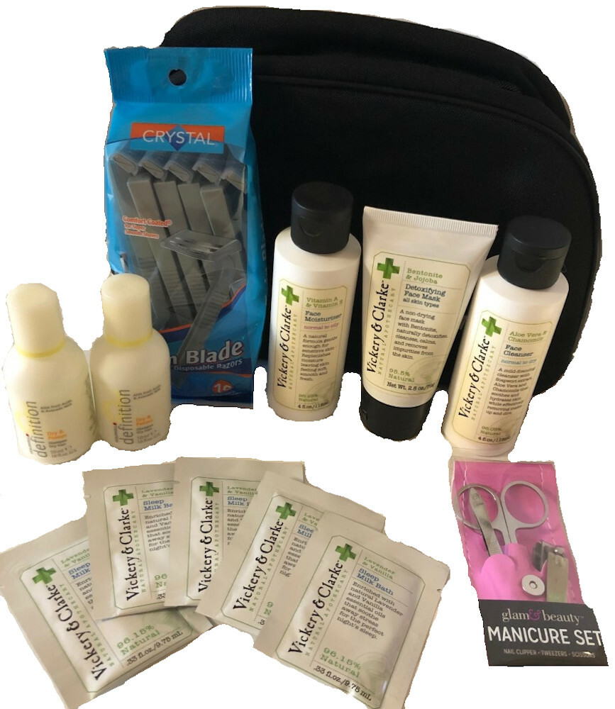Women's Grooming Bath Shower Travel Kit Bag w/ Cleanser Moisturizer ...