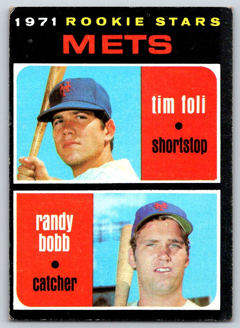 1971 Topps TIM FOLI / BOBB #83 Mets Rookie Stars RC soft corners - FREE ...