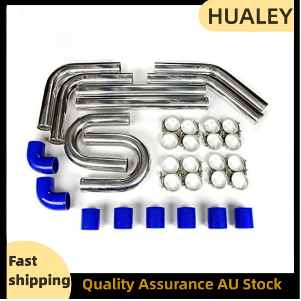 2" 51mm Aluminum Universal Intercooler Turbo Piping pipe Kit + Blue ...