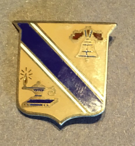 WWII era, U.S. Army, Quartermaster School, DUI crest, Sterling Stamp ...