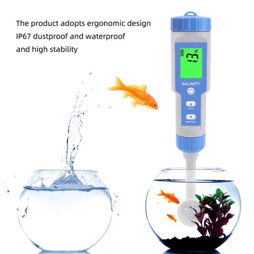 Salinity Meter Waterproof Salt Concentration Meter 0.1-20.0% ATC ...
