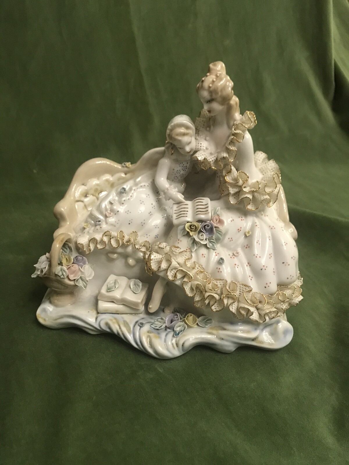 Apulum Porcelain Figurine Lady with Little Girl, Romania | eBay