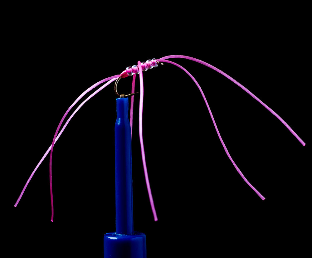 3 x Pink Apps Bloodworm Blood Worm Flexi Floss Fly Flies, 6 Legs, Size ...