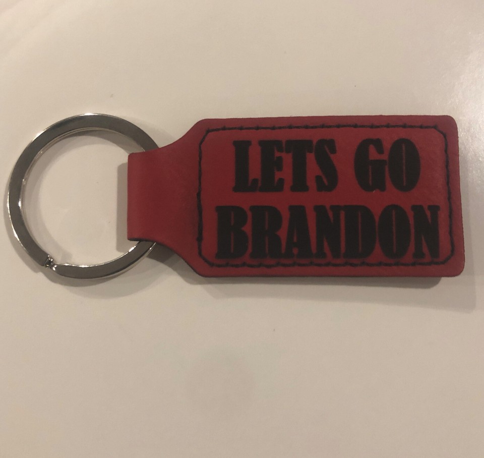 FJB Let's Go Brandon Funny Keychain Joe Biden Donald Trump Key Chain ...