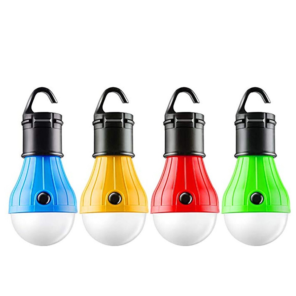 4Packs LED Camping Lantern Light Bulbs Hanging Portable Tent Hurricane ...