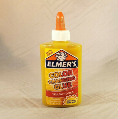 New Elmer's Color Changing Glue Yellow to Red 5 oz Washable Safe ...