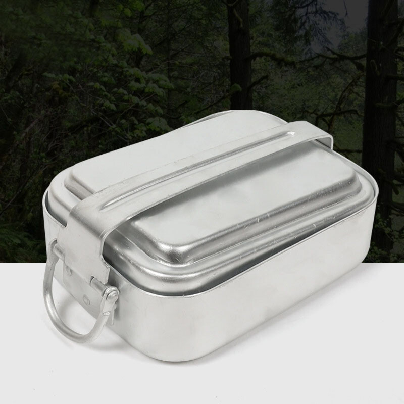 3-Piece Military Outdoor Camping Mess Kit Portable Aluminum Mess Tin ...