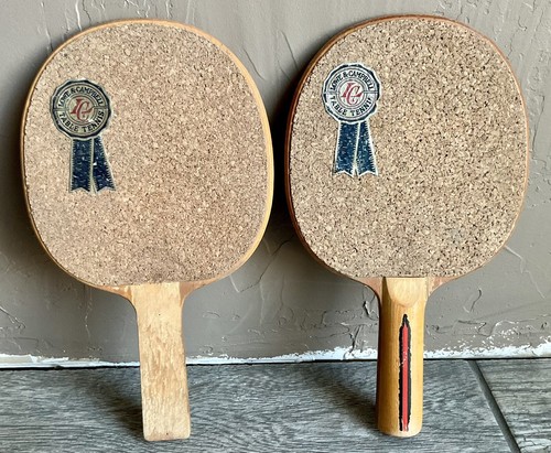 Vintage Lowe And Campbell Wilson Table Tennis Cork Paddles Qty 2 | eBay