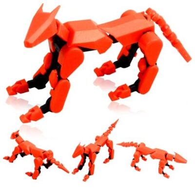 (Assembly Completed) T13 Action Figure Set, Robot Dog Action Figure 3D ...