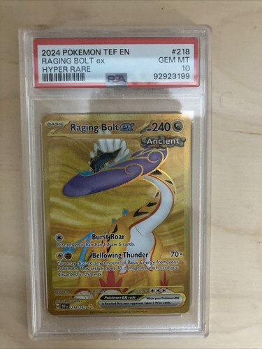 Raging Bolt Ex GOLD 218/162 Temporal Forces Hyper Rare Gem Mint PSA 10 ...