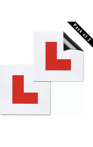 2 x FULLY MAGNETIC L PLATES Quick Easy To Fix Learner Sign - APPROVED ...