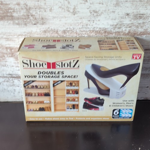 SHOE SLOTZ Storage Units in Ivory (Set of 6) SS1000 Shoe Organizer AS ...