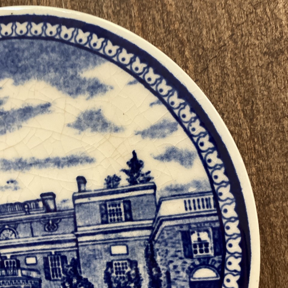 VTG Old English Staffordshire Trivet FDR Roosevelt Hyde Park Springwood ...