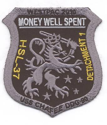 HSL-37 DET 1 "DDG-90 USS CHAFEE WESTPAC 2010" patch | eBay