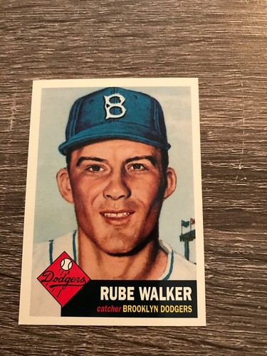 1953 Topps Baseball Reprint # 134 Rube Walker -- Brooklyn Dodgers ...