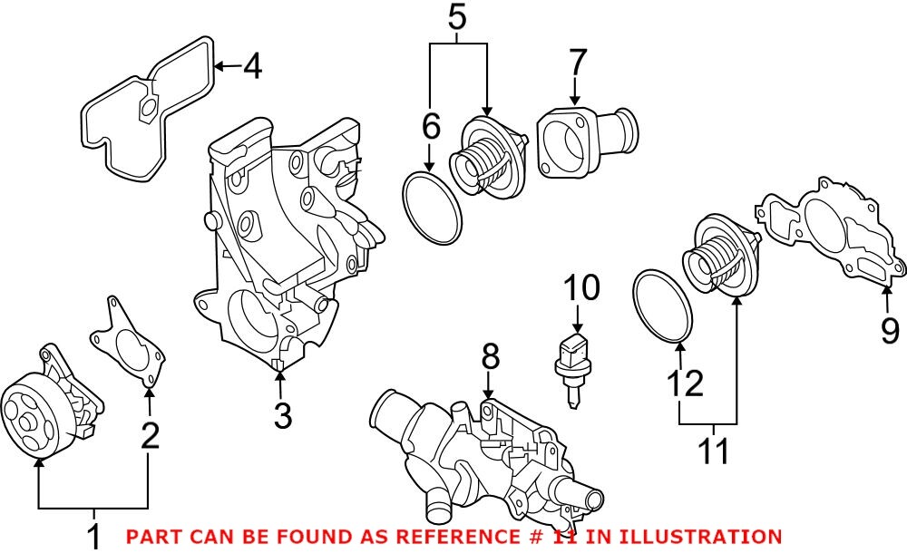 Genuine OEM Engine Coolant Thermostat For Nissan 212303RC1A | eBay
