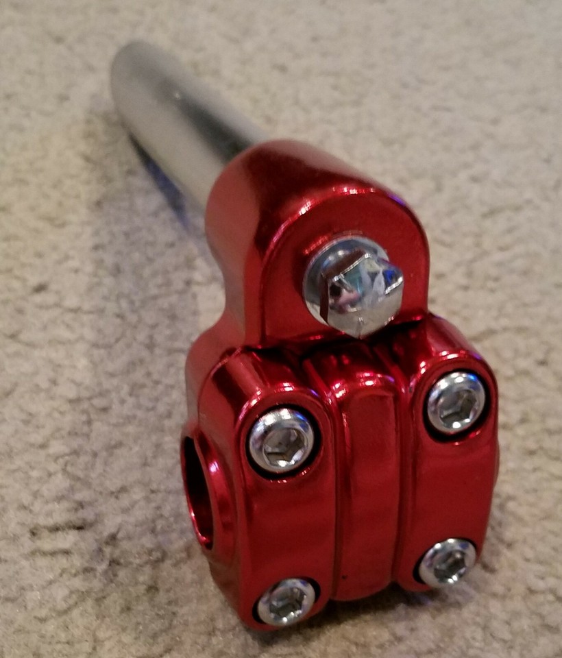 NEW BMX FREESTYLE BICYCLE GOOSENECK STEM 21.1mm RED , CRUISERS, SCHWINN ...